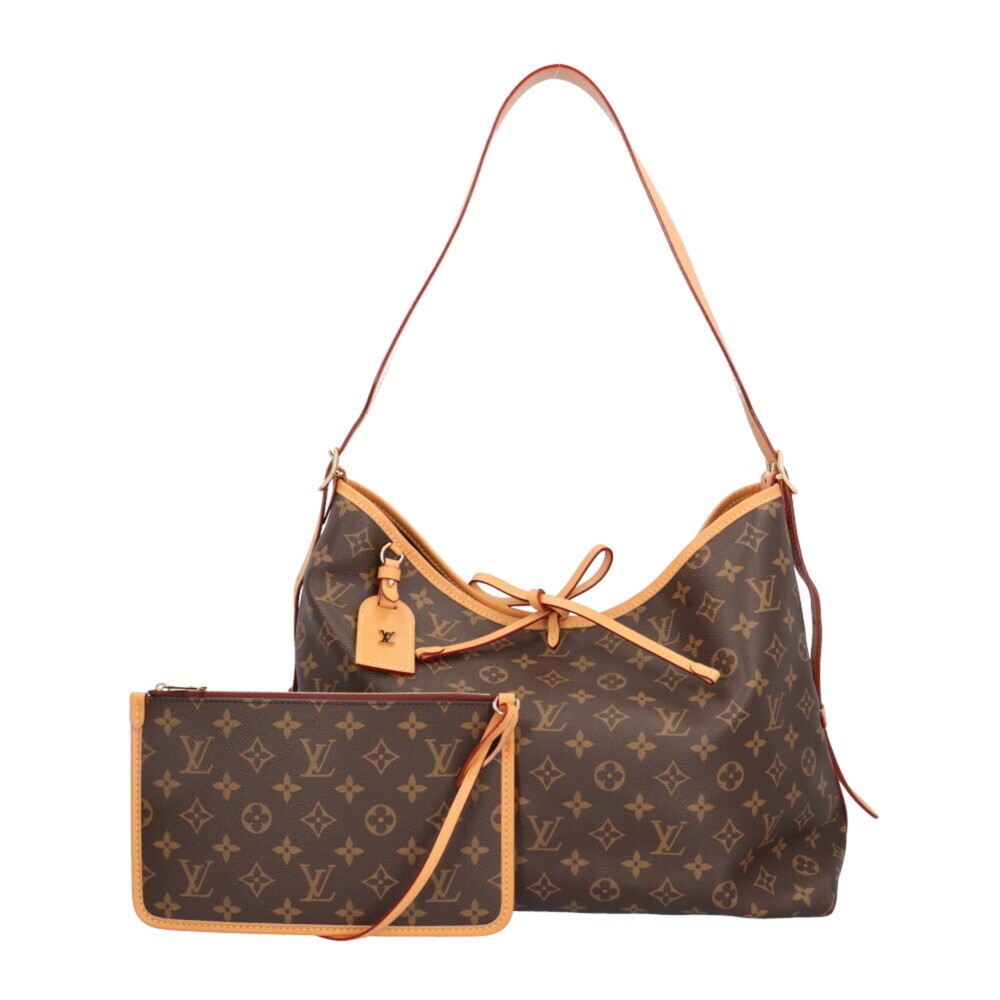 Pre-Owned Louis Vuitton Carryall NM MM Monogram Shoulder Bag Canvas ...