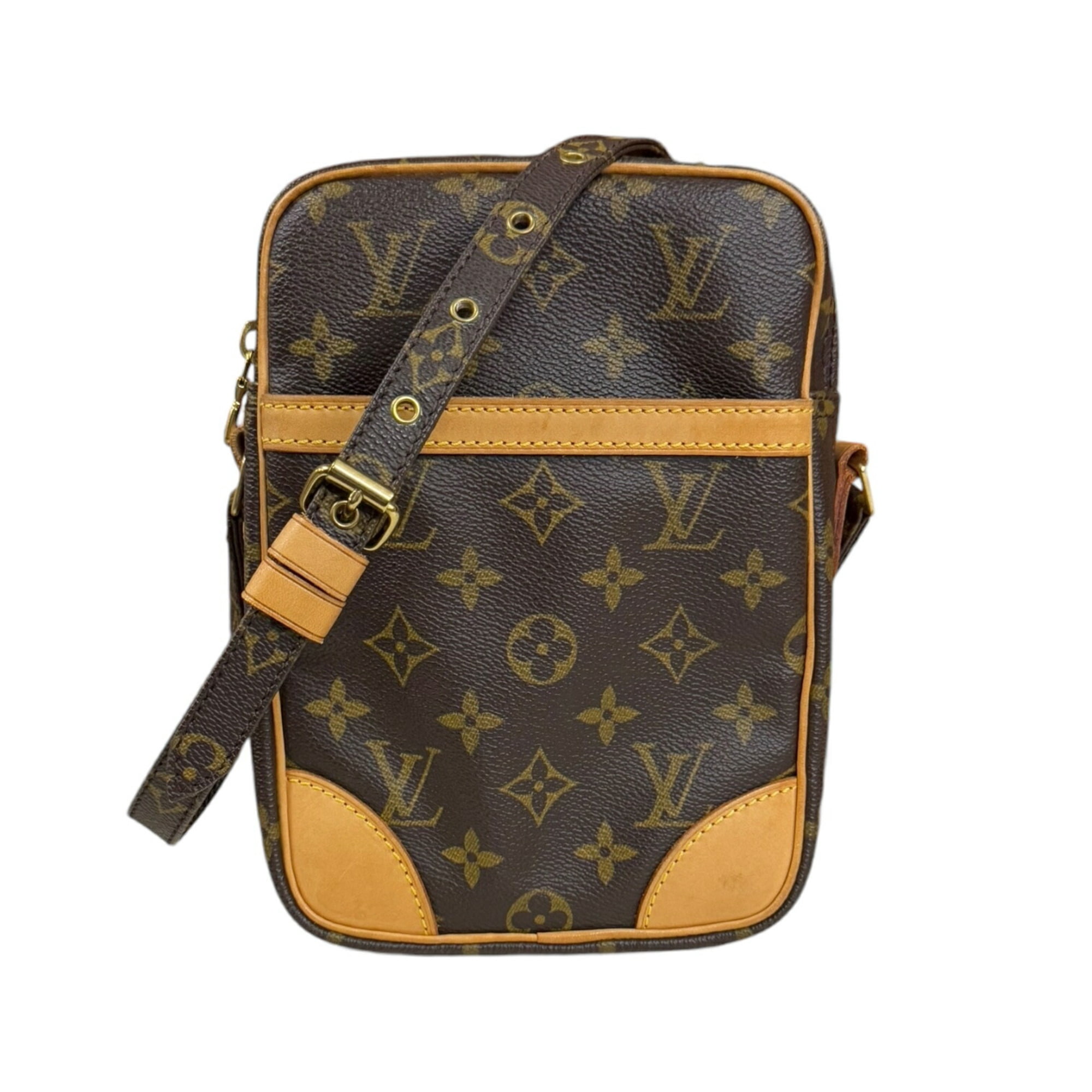 Pre-Owned Louis Vuitton Danup Monogram Shoulder Bag Canvas M45266 Brown ...