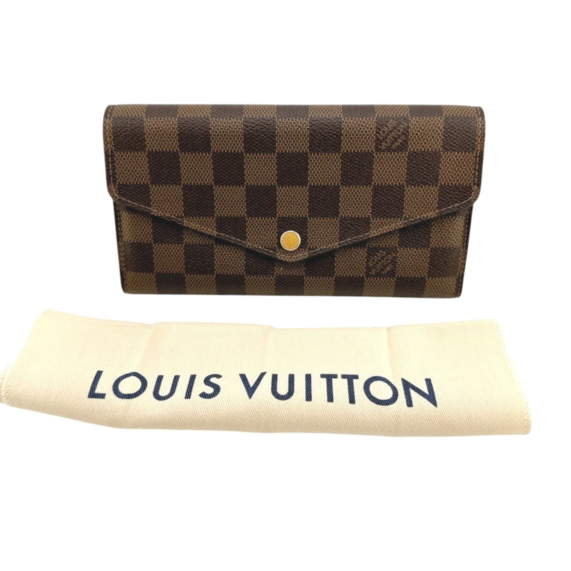 Pre-Owned Louis Vuitton LOUIS VUITTON Long Wallet Portefeuille Sarah ...