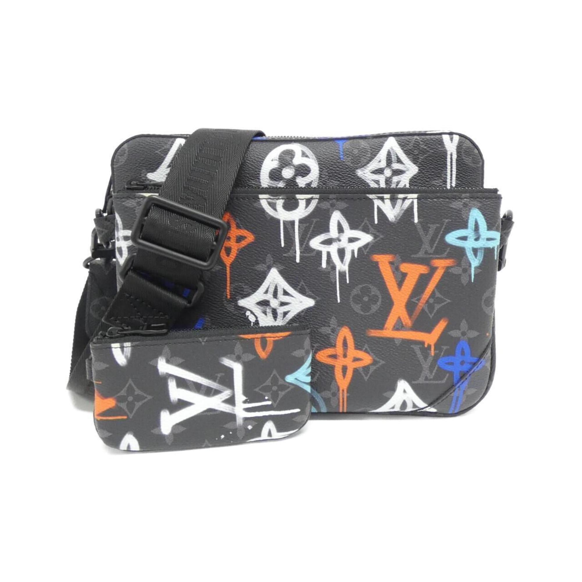 Pre-Owned Louis Vuitton Monogram Eclipse (LV Graffiti) Trio Messenger M21396 Shoulder... (Good ...