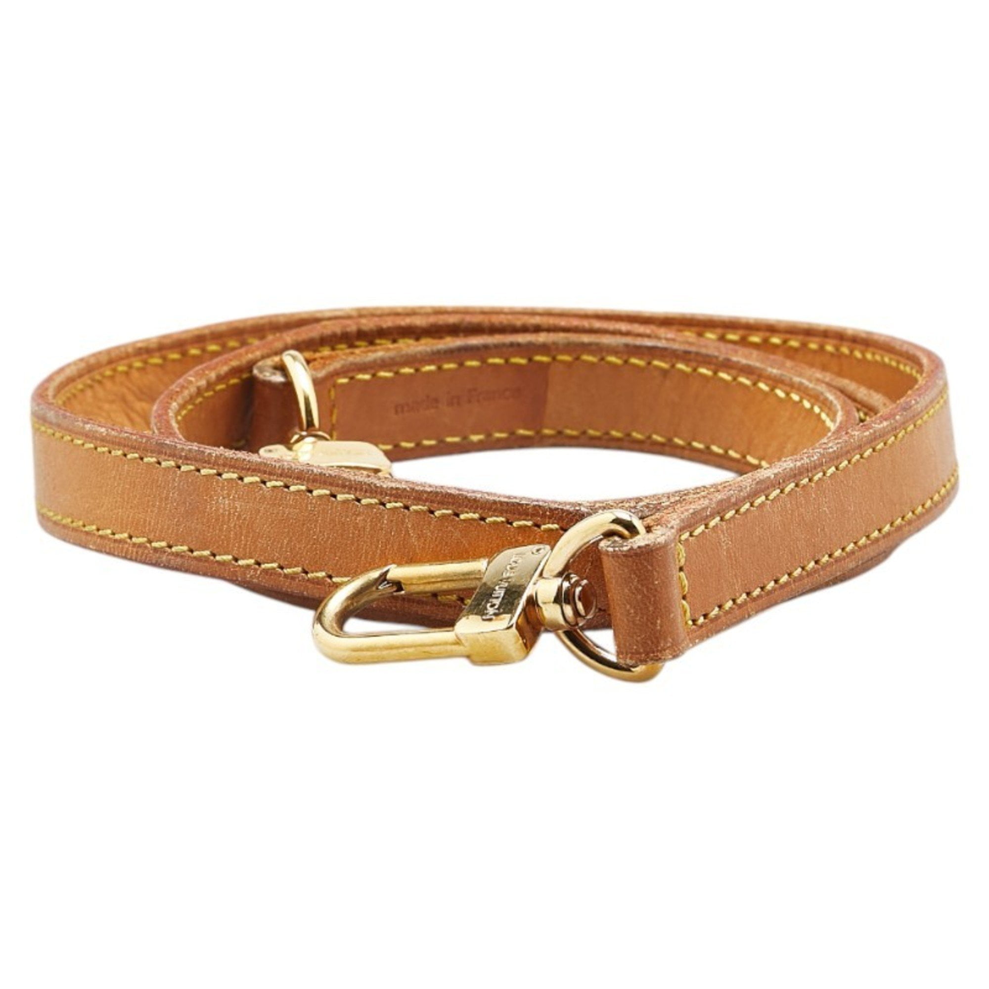 Pre-Owned Louis Vuitton Shoulder Strap Brown Leather Women's LOUIS ...