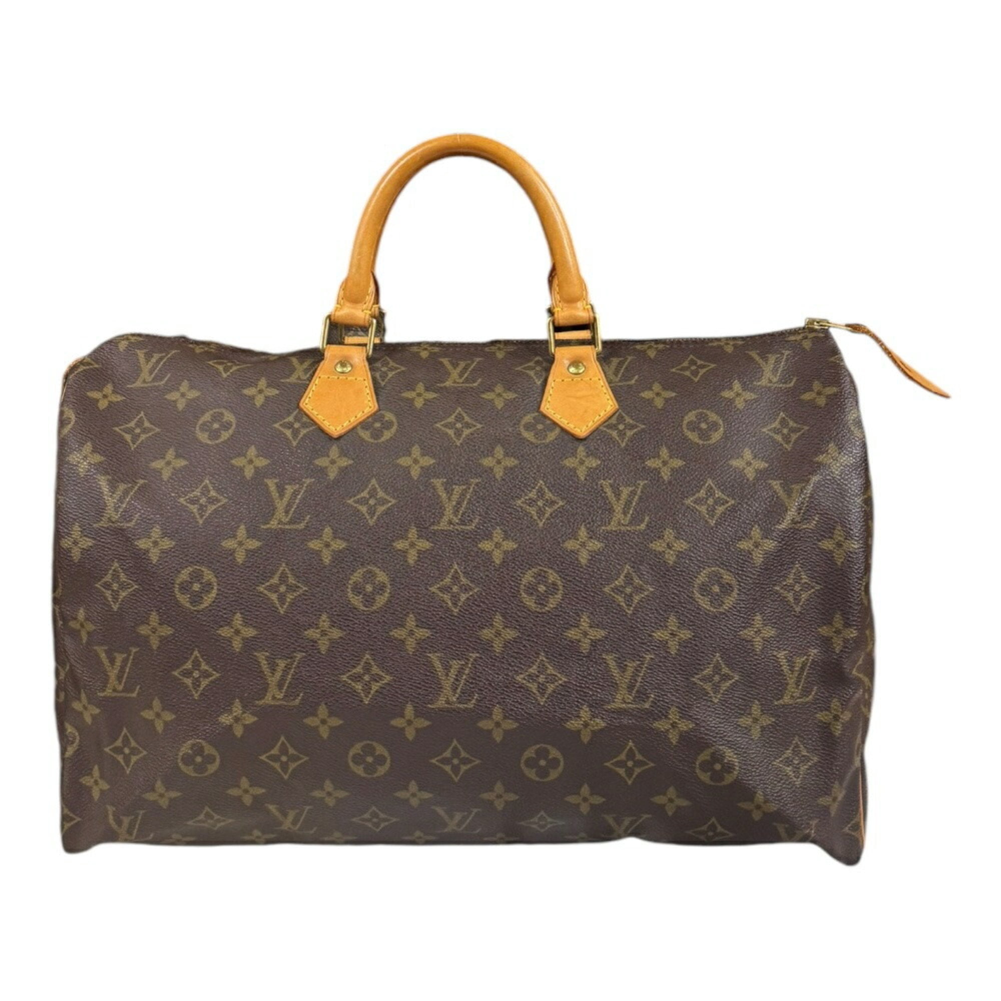 Pre-Owned Louis Vuitton Speedy 40 Monogram Handbag Canvas M41522 Brown ...