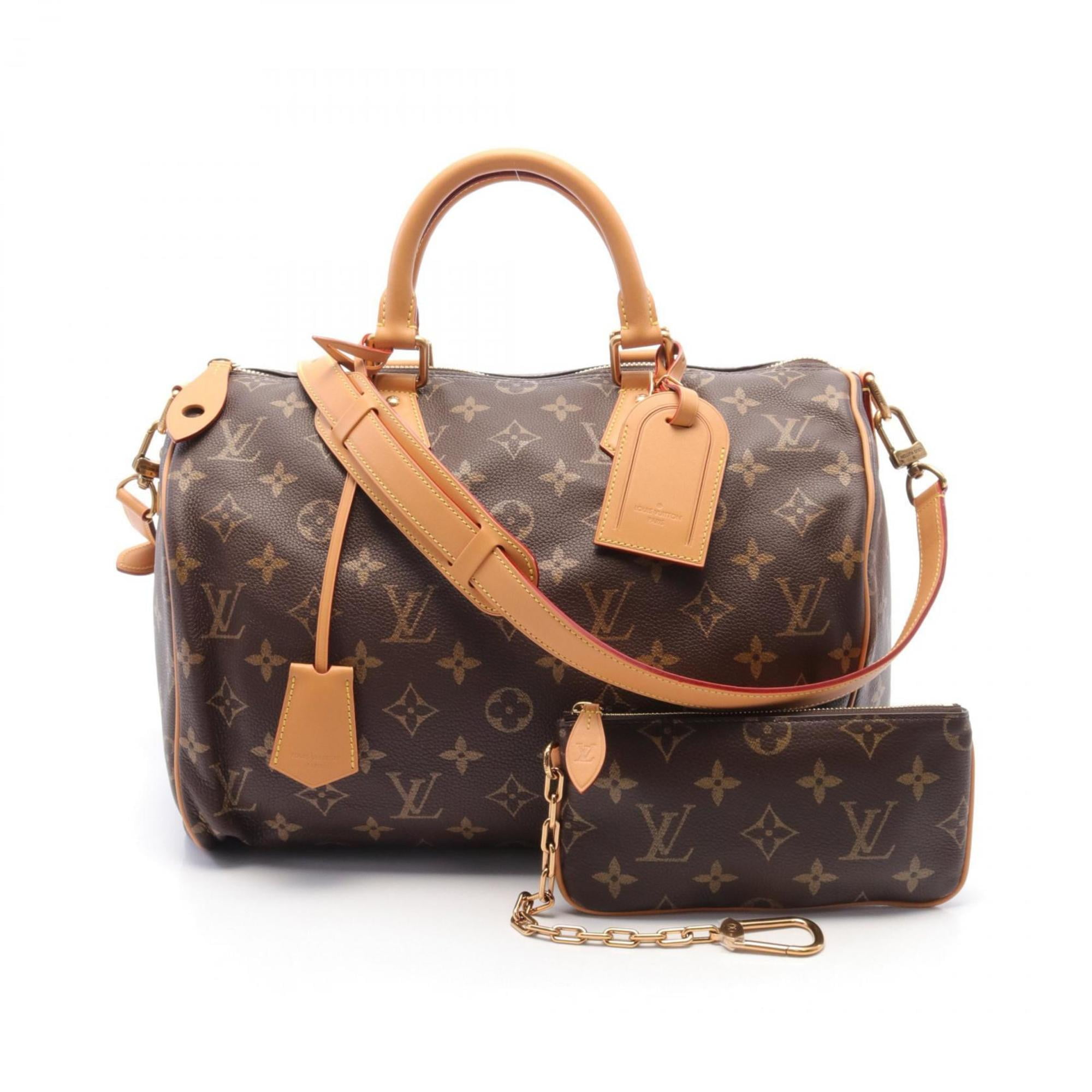 Pre-Owned Louis Vuitton Speedy P9 Bandouliere 40 Boston Bag Leather Monogram Women's... (Good ...