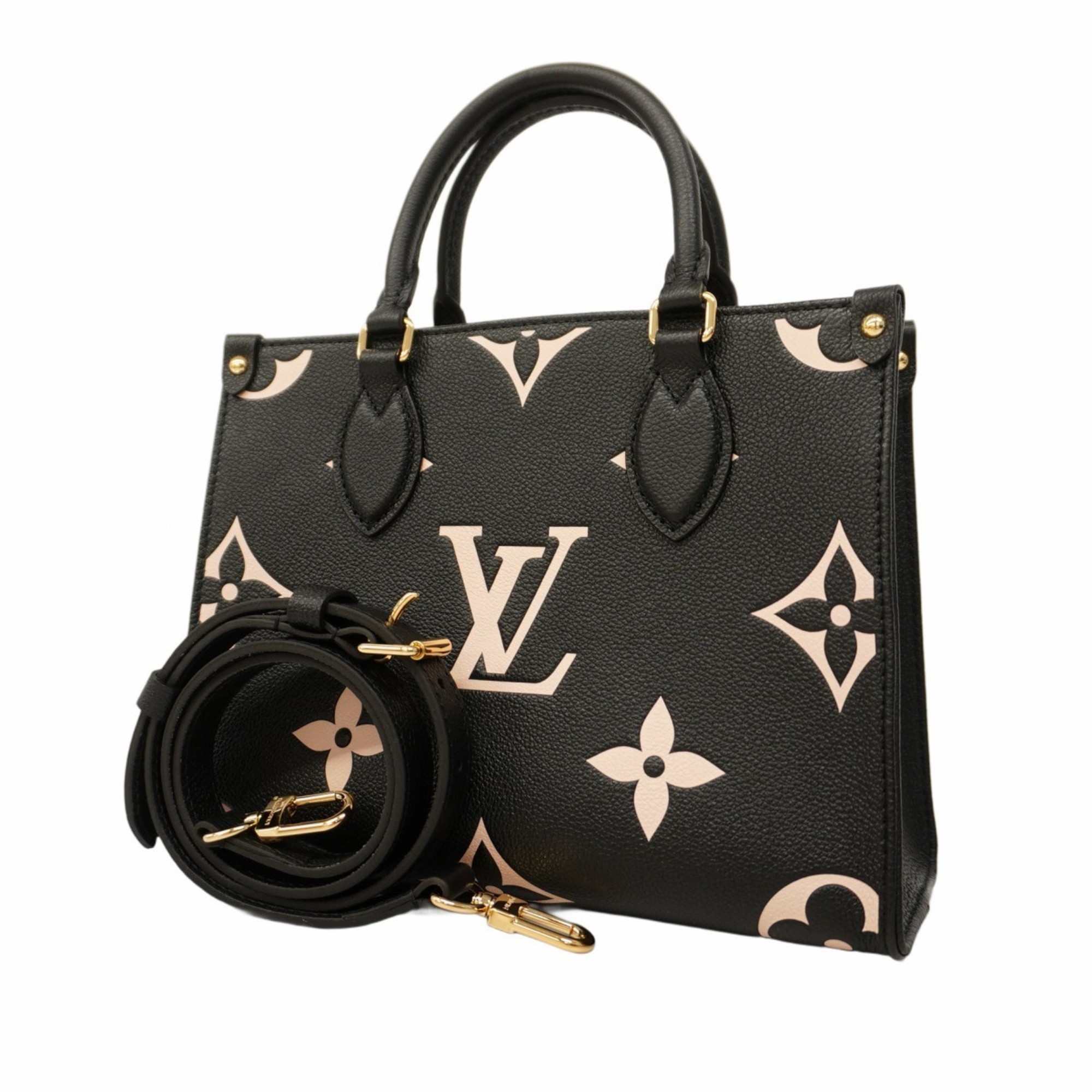 Pre-Owned Louis Vuitton Tote Bag Monogram Empreinte Bicolor On the Go ...