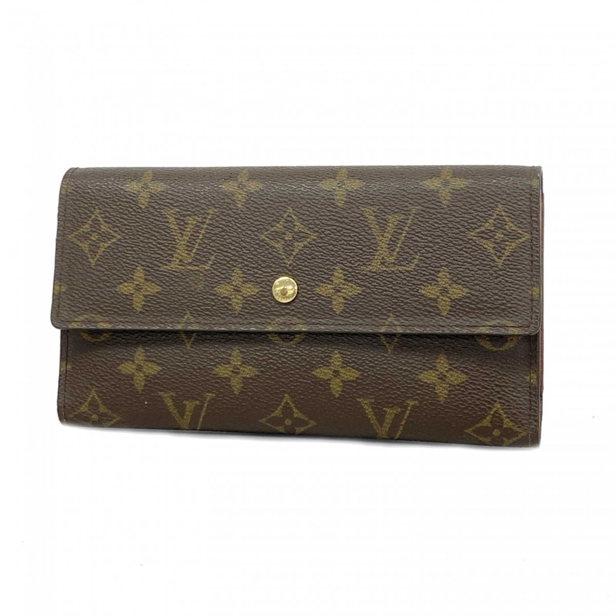 Pre-Owned Louis Vuitton Tri-fold Long Wallet Monogram Porte Tresor ...