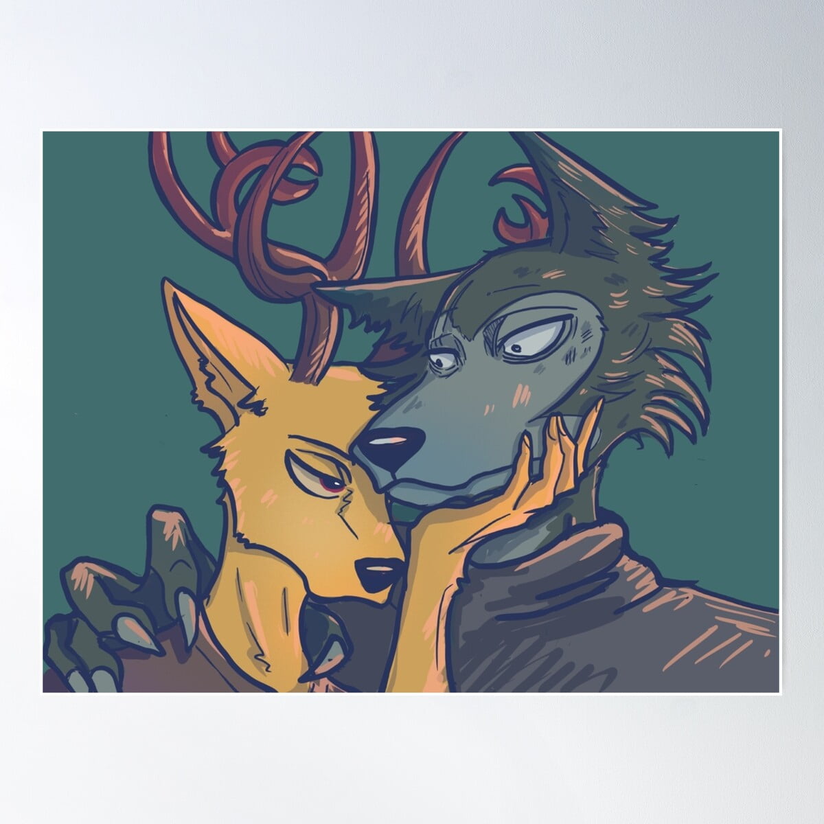 Louis X Legosi Beastars Poster Wall Art, Modern Wall Decor For Living ...