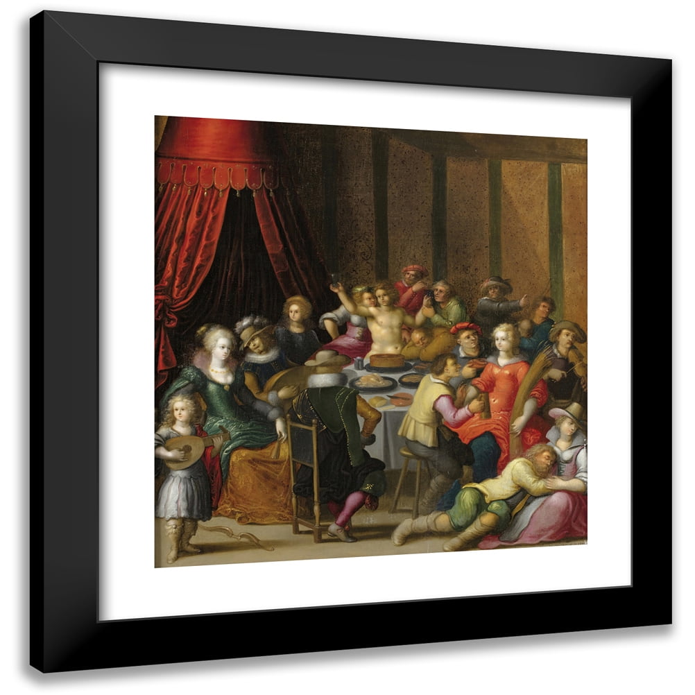 Louis de Caullery 15x15 Black Modern Framed Museum Art Print Titled ...
