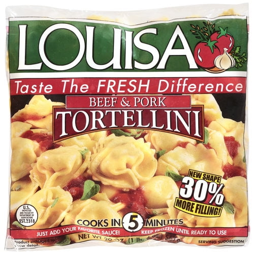 Louisa Meat Tortellini, 20 oz Bag – Frozen Pasta with Seasoned Pork and ...