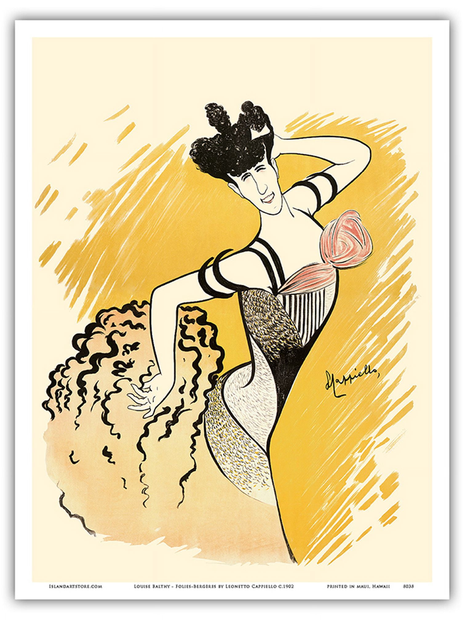 Louise Balthy - Folies Bergère - Vintage Theater Poster by Leonetto ...