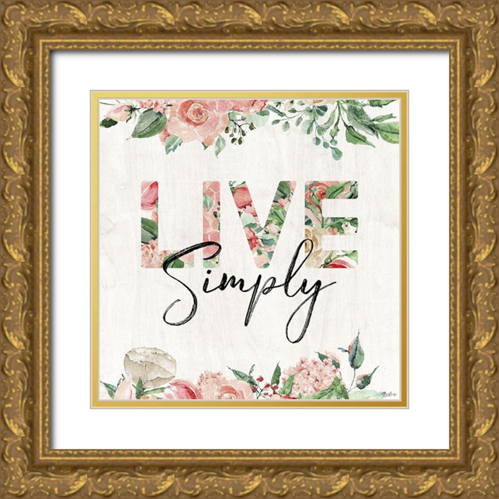 Louise, Gigi 15x15 Gold Ornate Wood Framed with Double Matting Museum ...