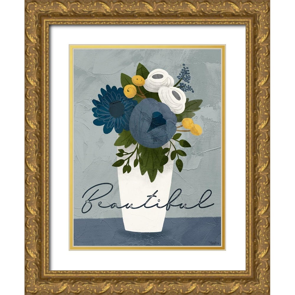 Louise, Gigi 15x18 Gold Ornate Wood Framed with Double Matting Museum Art Print Titled - Flower ...