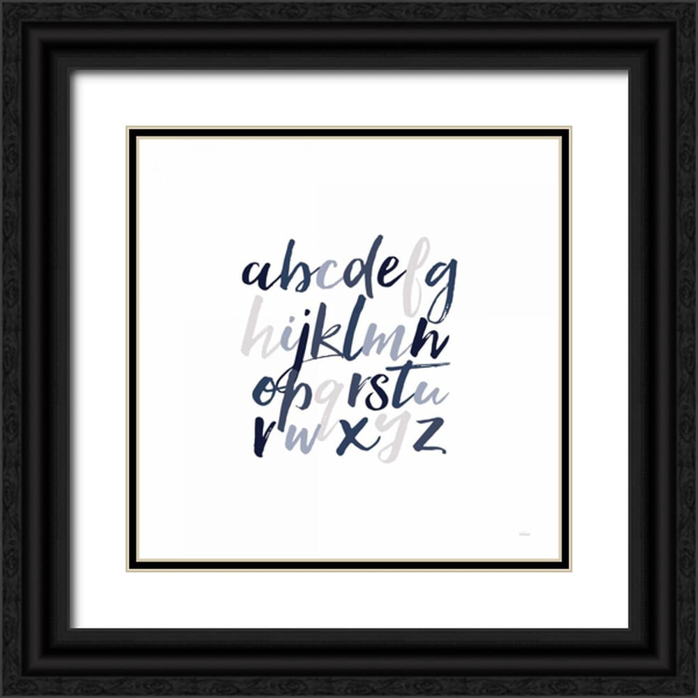 Louise, Gigi 26x26 Black Ornate Wood Framed with Double Matting Museum ...