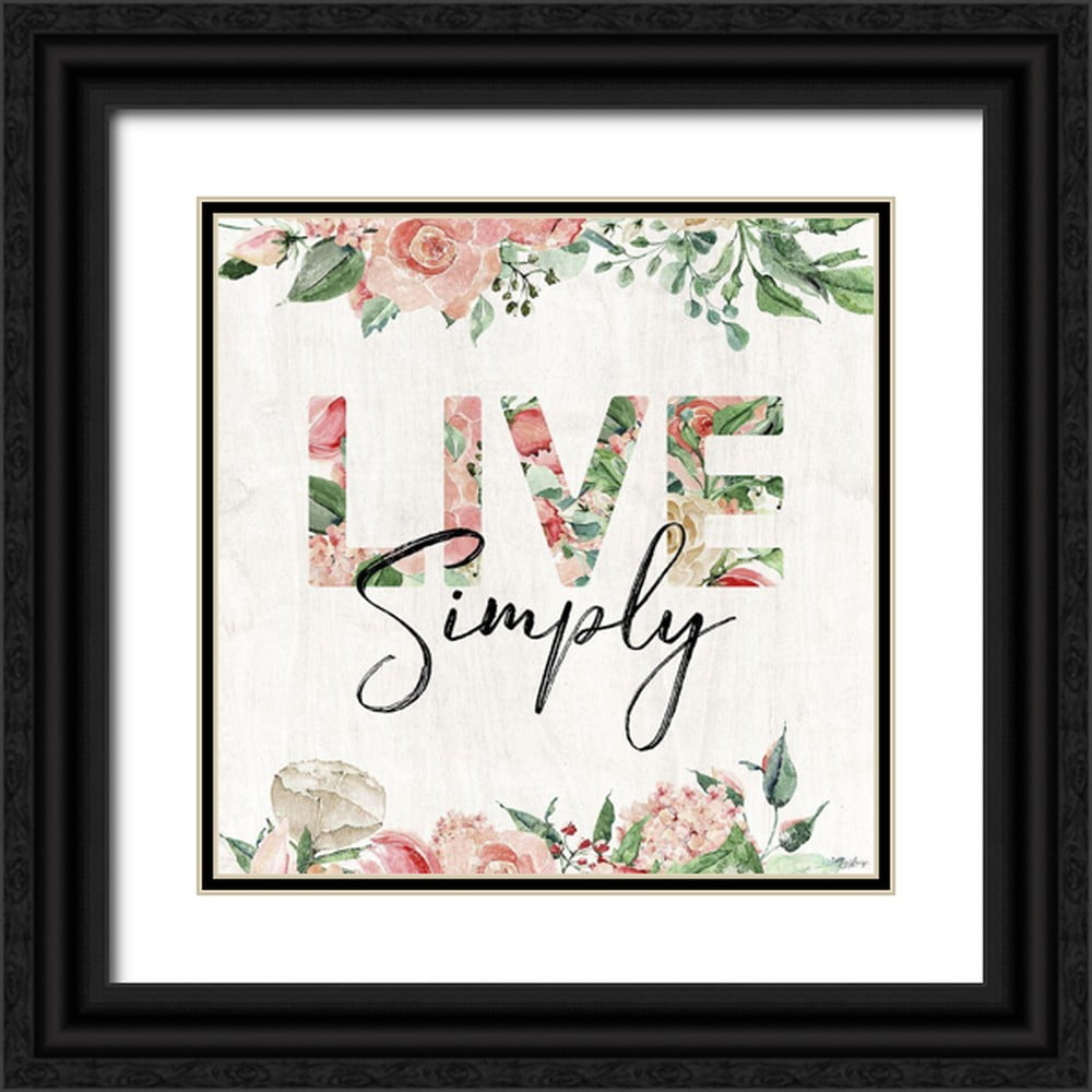 Louise, Gigi 26x26 Black Ornate Wood Framed with Double Matting Museum ...