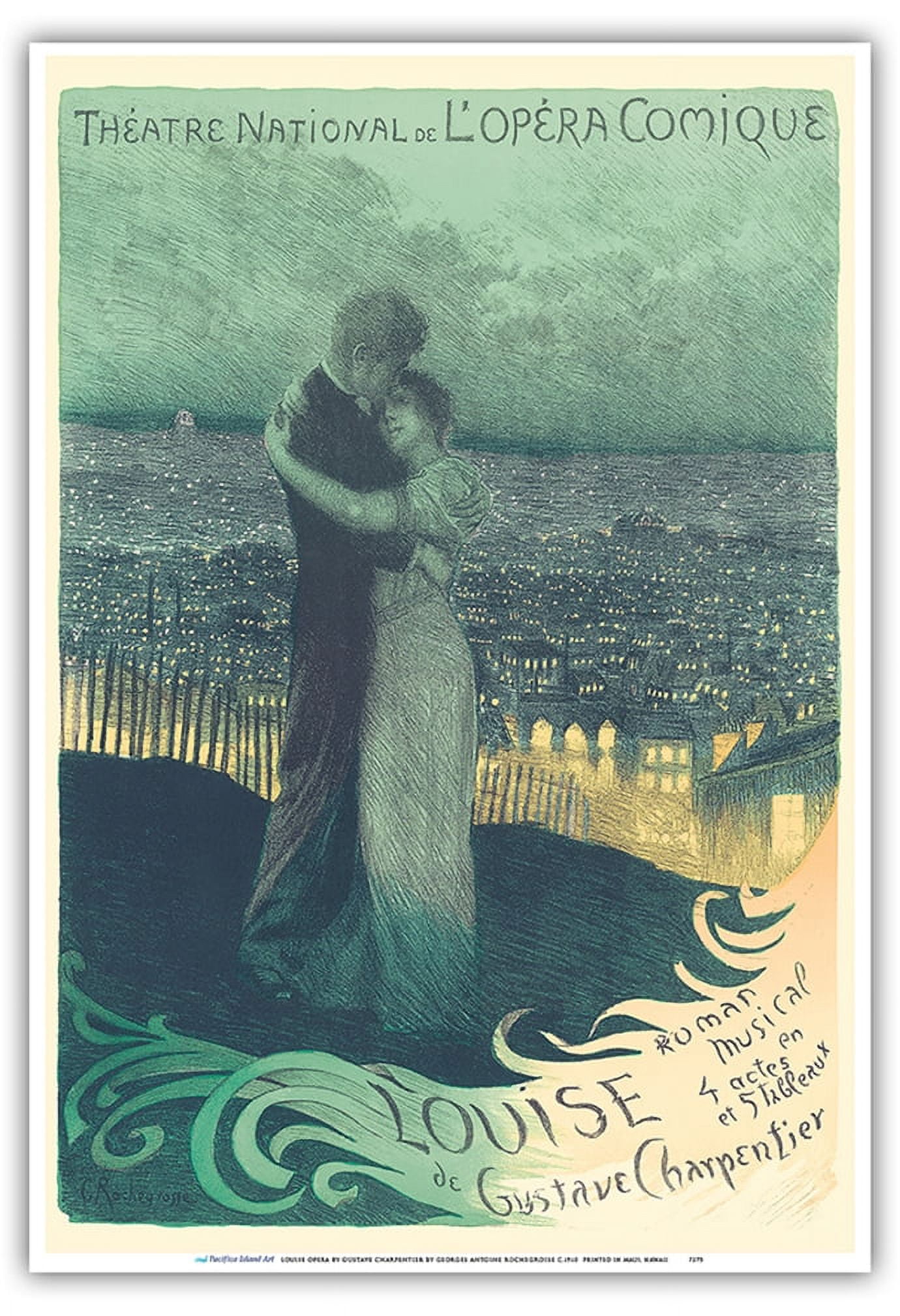 Louise by Gustave Charpentier - National Opera - Vintage Theater Poster ...