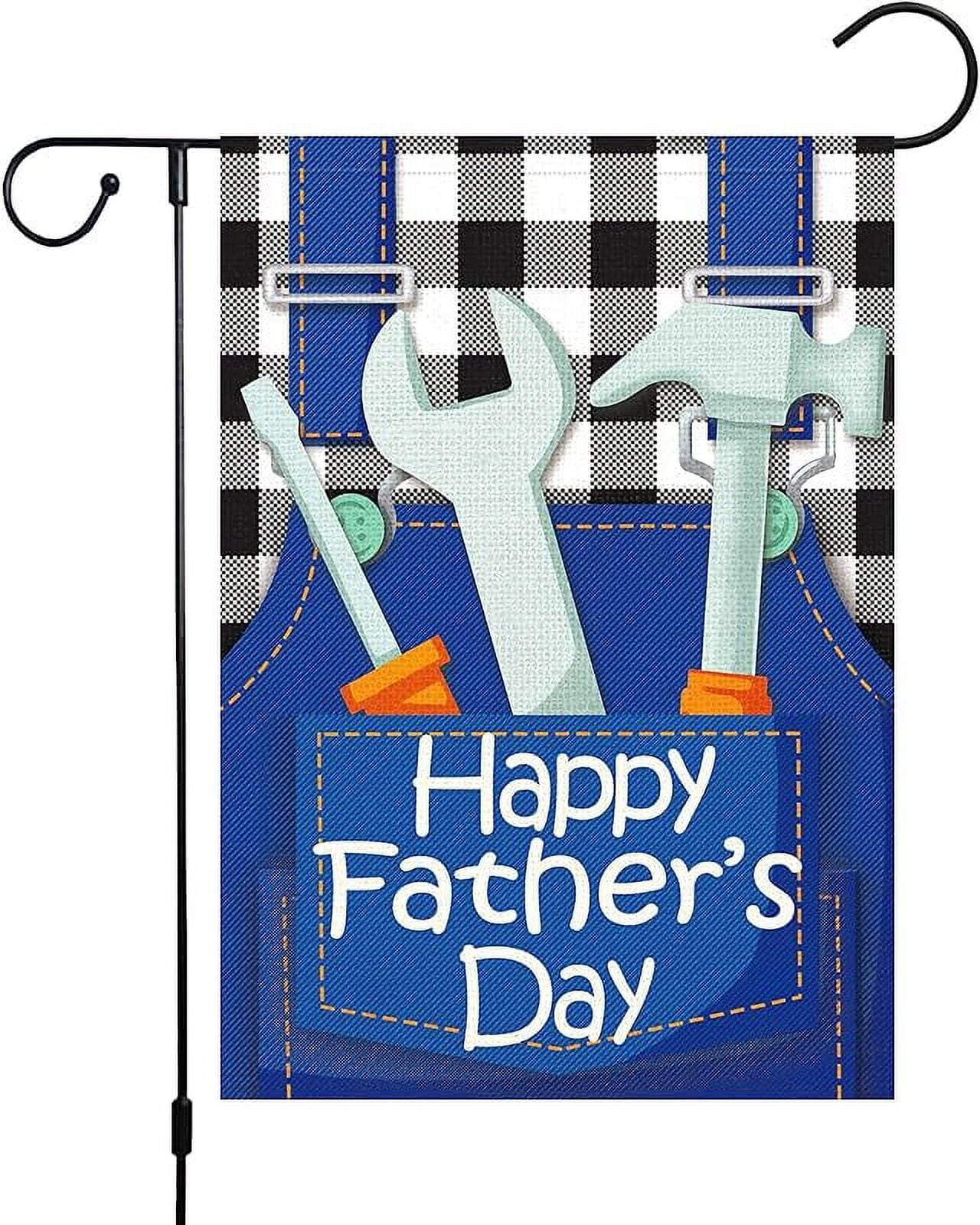Louise Maelys Happy Father's Day Garden Flag 12x18 Double Sided, Burlap ...