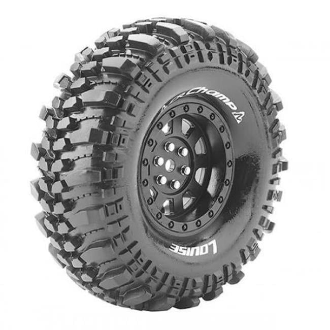 Louise RC 1.9 in. Black Rim 12 mm Hex 1-10 Scale Super Soft CR-Champ ...