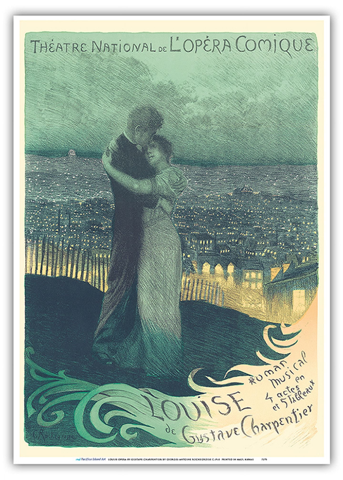 Louise by Gustave Charpentier - National Opera - Vintage Theater Poster ...