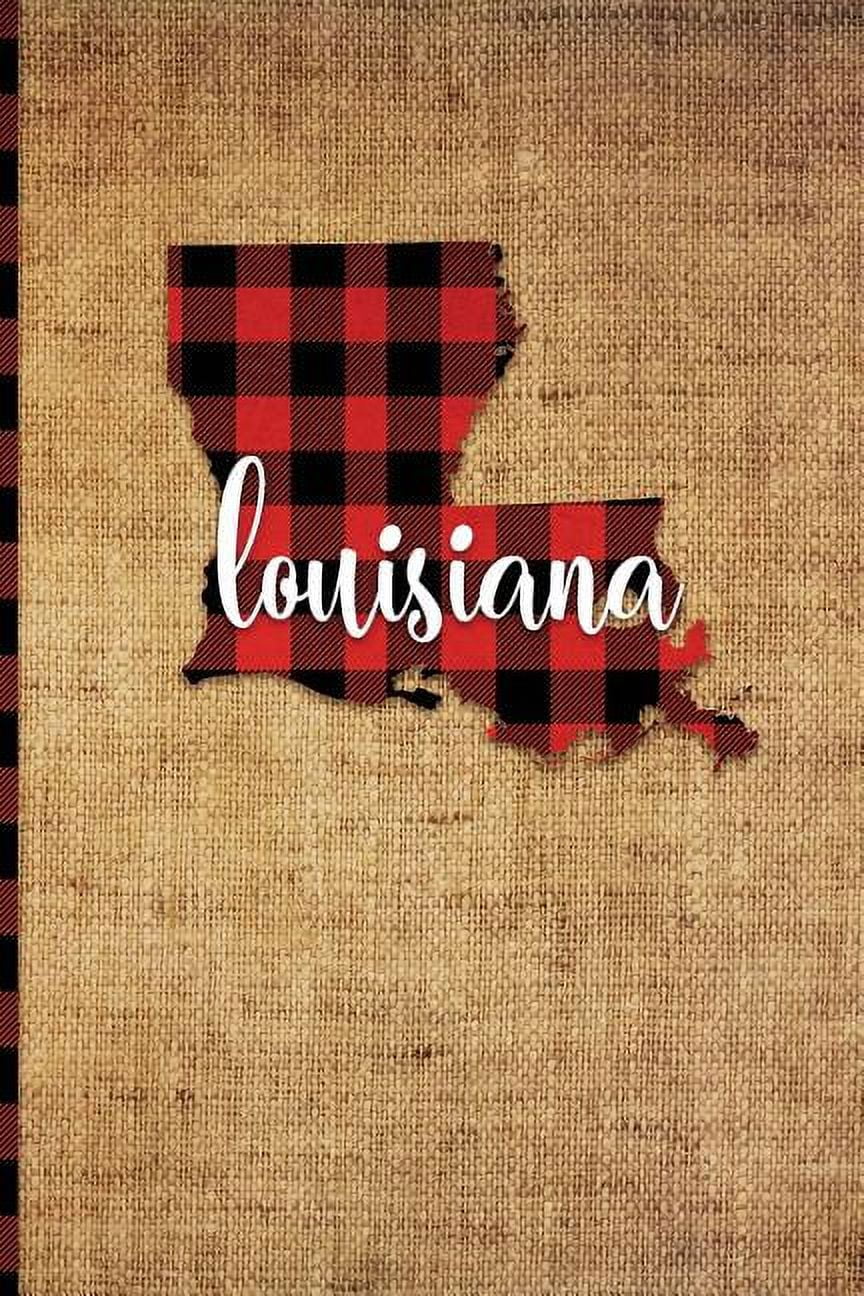 Louisiana: 6 X 9 108 Pages: Buffalo Plaid Louisiana State Silhouette ...