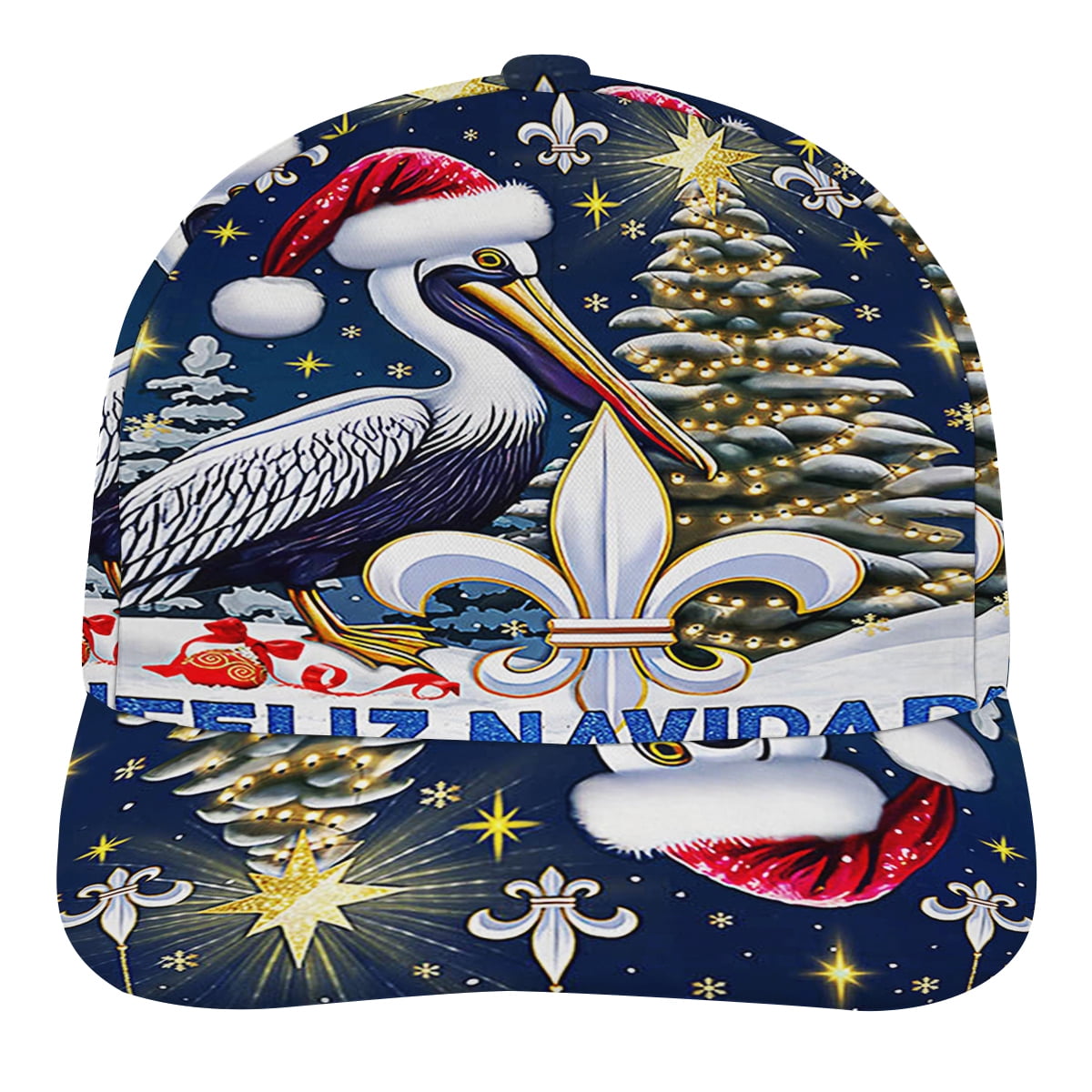 Louisiana ChriStas Pelican Feliz Navidad baseball cap hat - Walmart.com