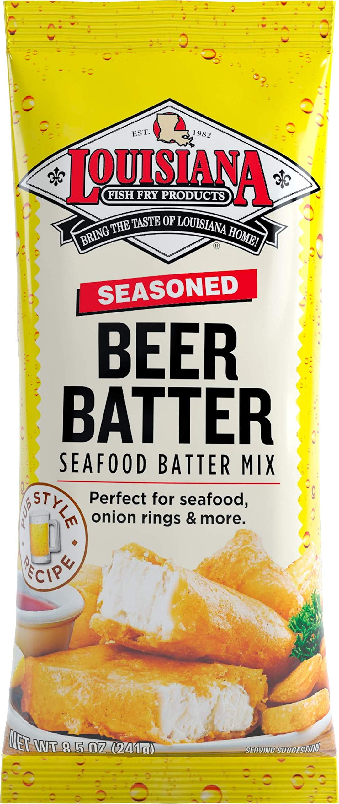 Louisiana Fish Fry, Beer Batter Mix, 8.5 Oz (Pack Of 4) - Walmart.com