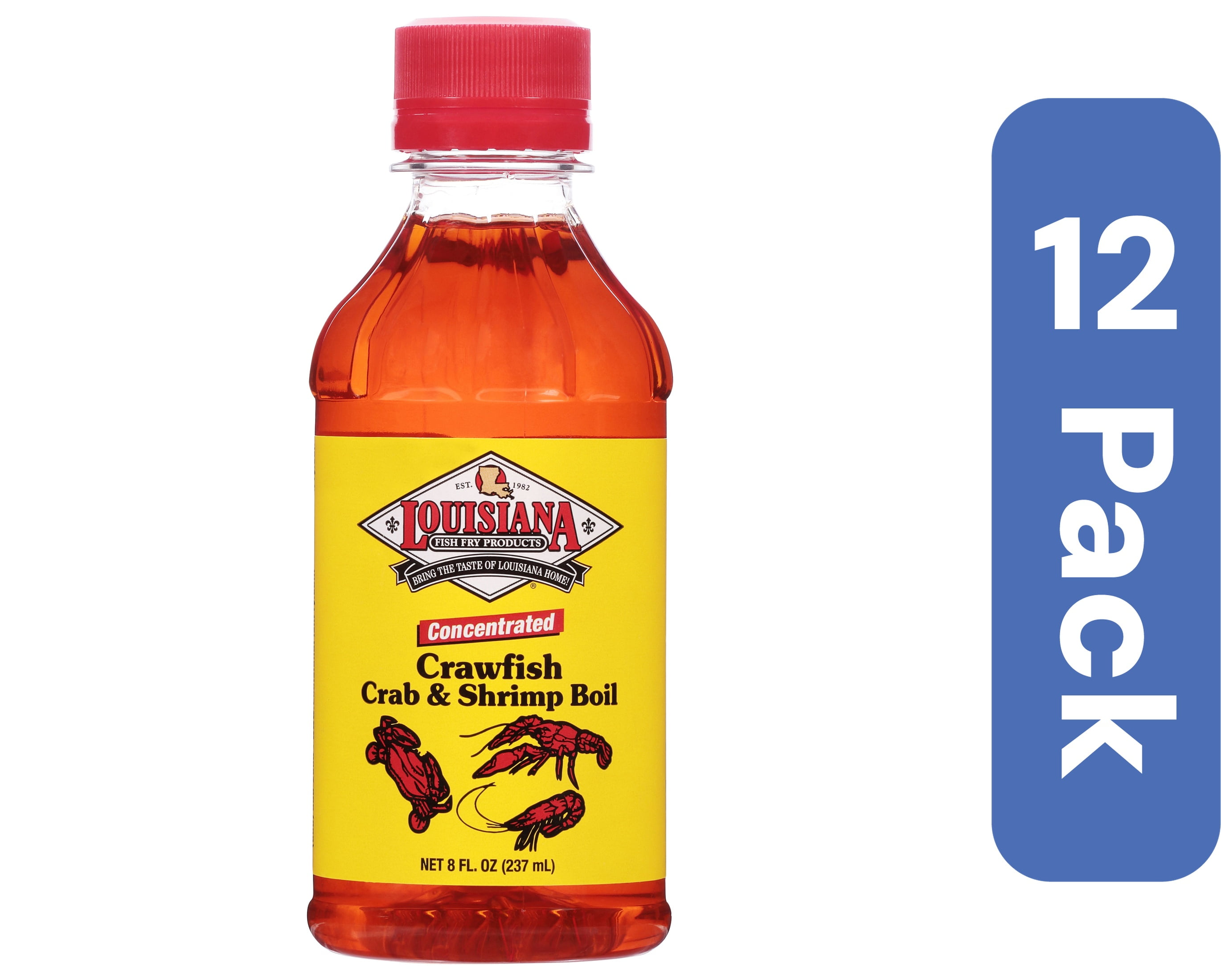 Louisiana Fish Fry Boil Liquid Crawfish Crab Shrimp 8 oz (Pack of 12 ...