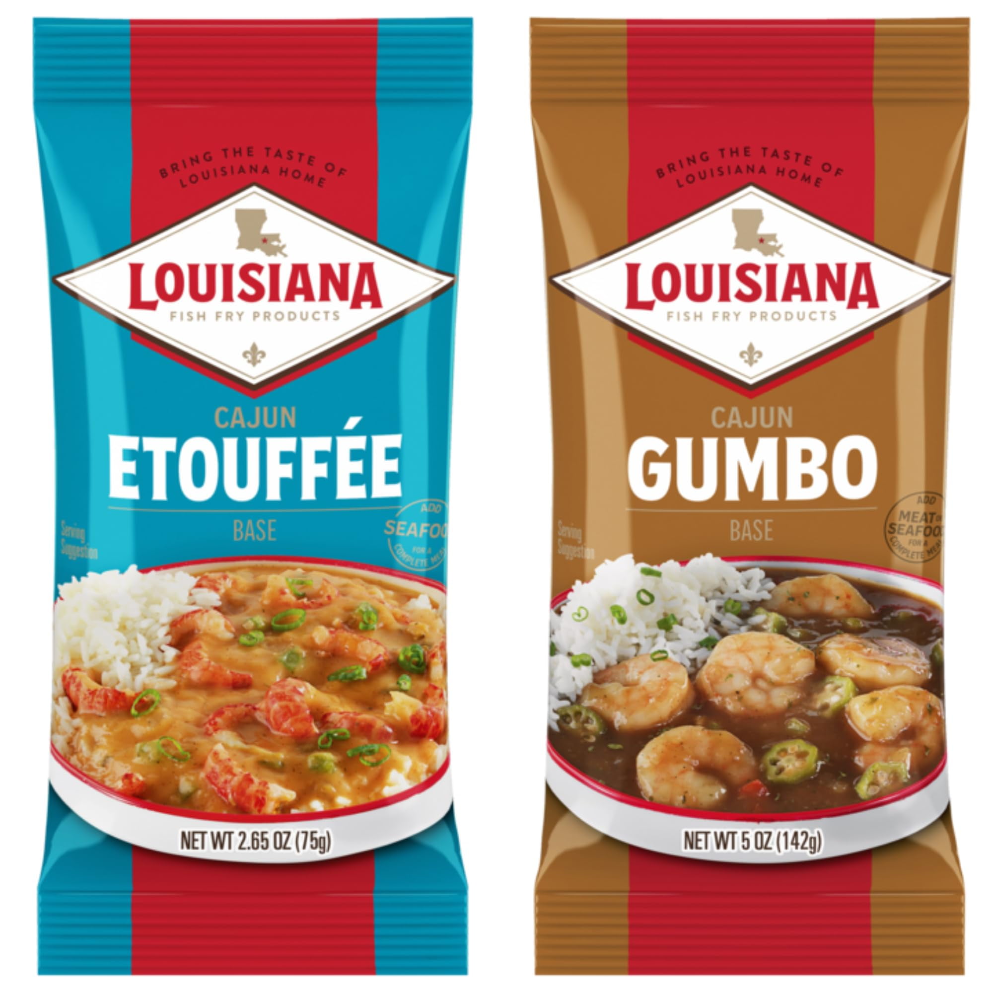 Louisiana Fish Fry Cajun ESF27 Variety Bundle - Gumbo & Etouffee Bases ...