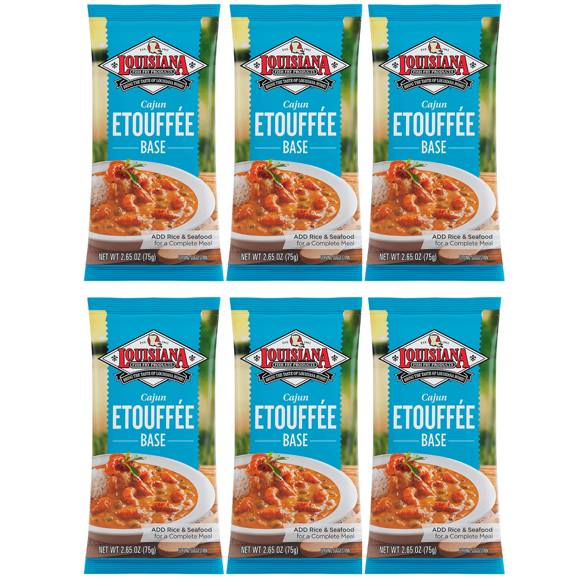 Louisiana Fish Fry Cajun Etouffee Mix 2.65oz (Pack of 6) - Easy and ...