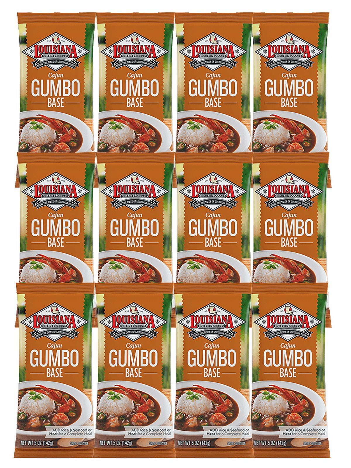 Louisiana Fish Fry Cajun Gumbo Base 5 oz - Pack of 12 - Walmart.com