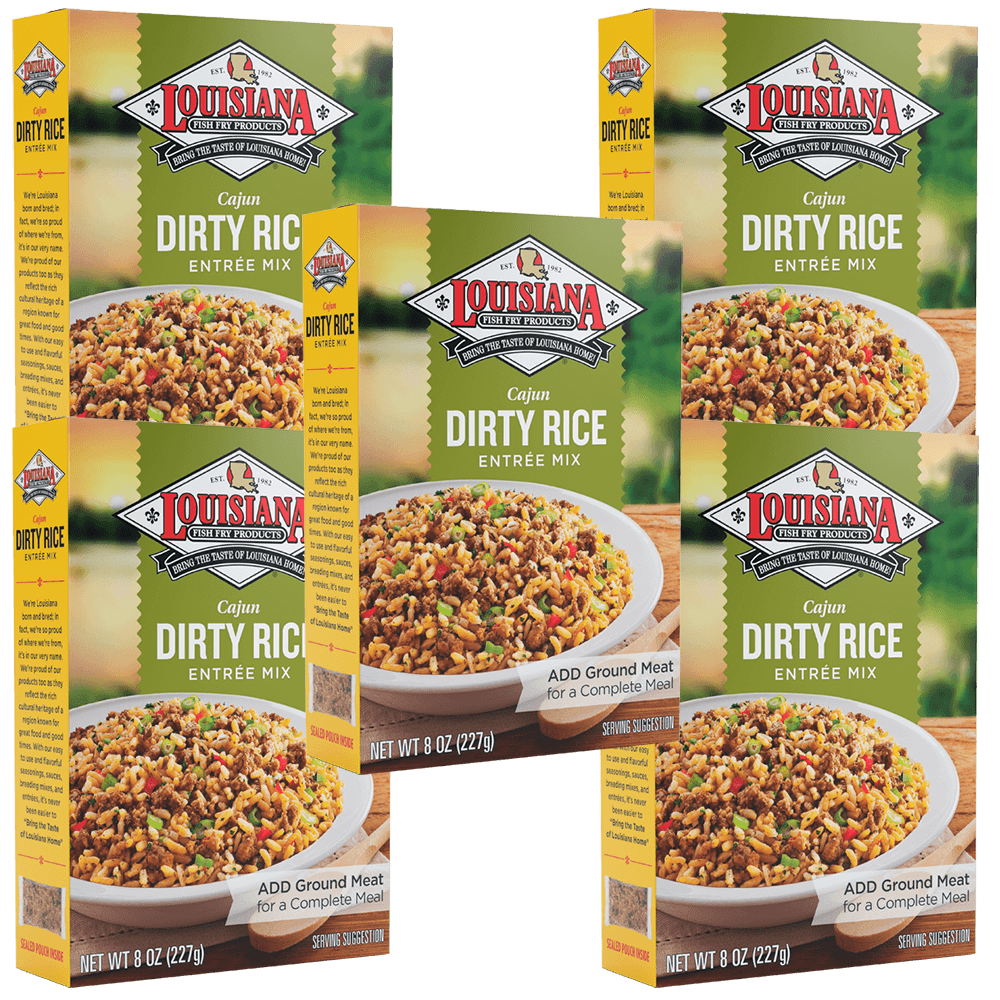 Louisiana Fish Fry Dirty Rice MIx 8 oz - Pack of 5 - Walmart.com