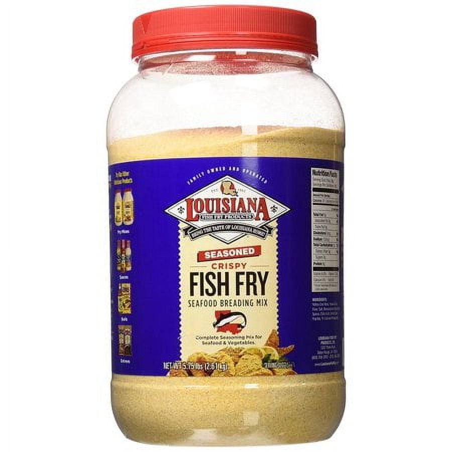 Louisiana Fish Fry Gallon Seasoned Crispy Fish Fry Breading Mix - 5.75 ...