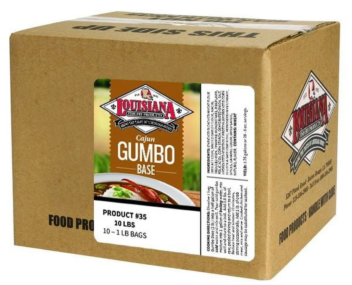 Louisiana Fish Fry CAJUN Gumbo Base, Pack of 10, 1lb bags - Walmart.com