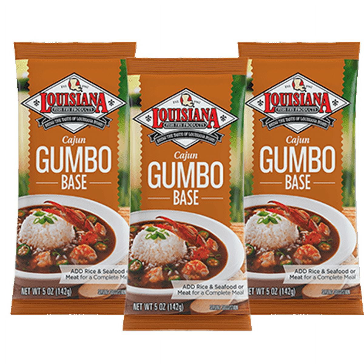 Louisiana Fish Fry Gumbo Base Mix, Cajun Roux for Chicken or Shrimp, 5 ...