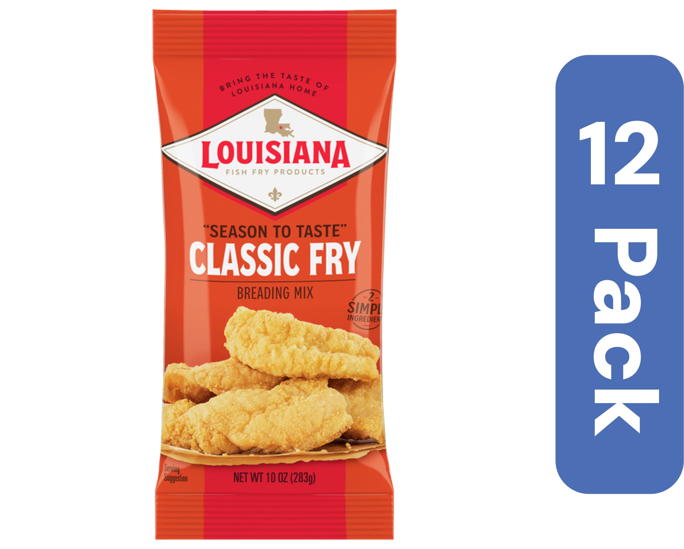 Louisiana Fish Fry Mix Classic Fry Breading 10 oz (Pack of 12 ...