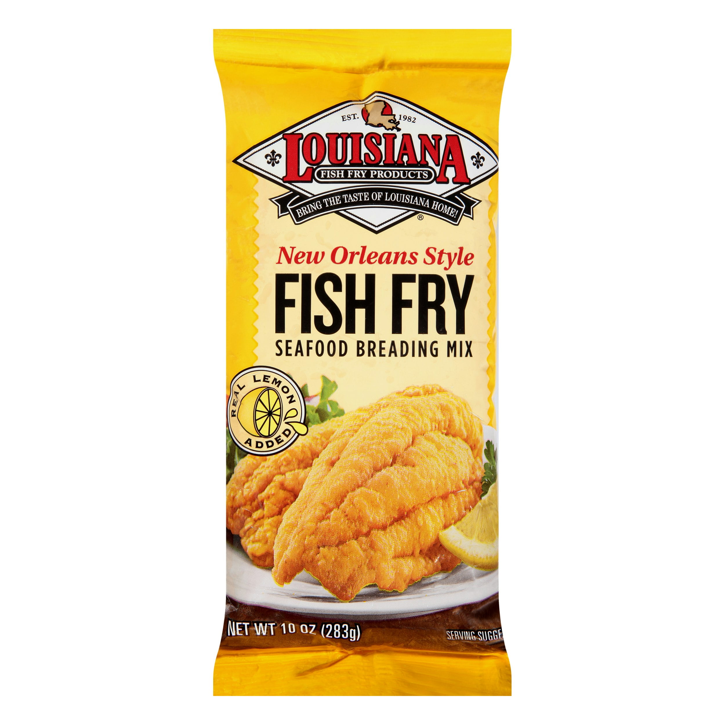 Louisiana Fish Fry Mix Lemon Northern Style Fish Fry 10 oz (Pack Of 12 ...