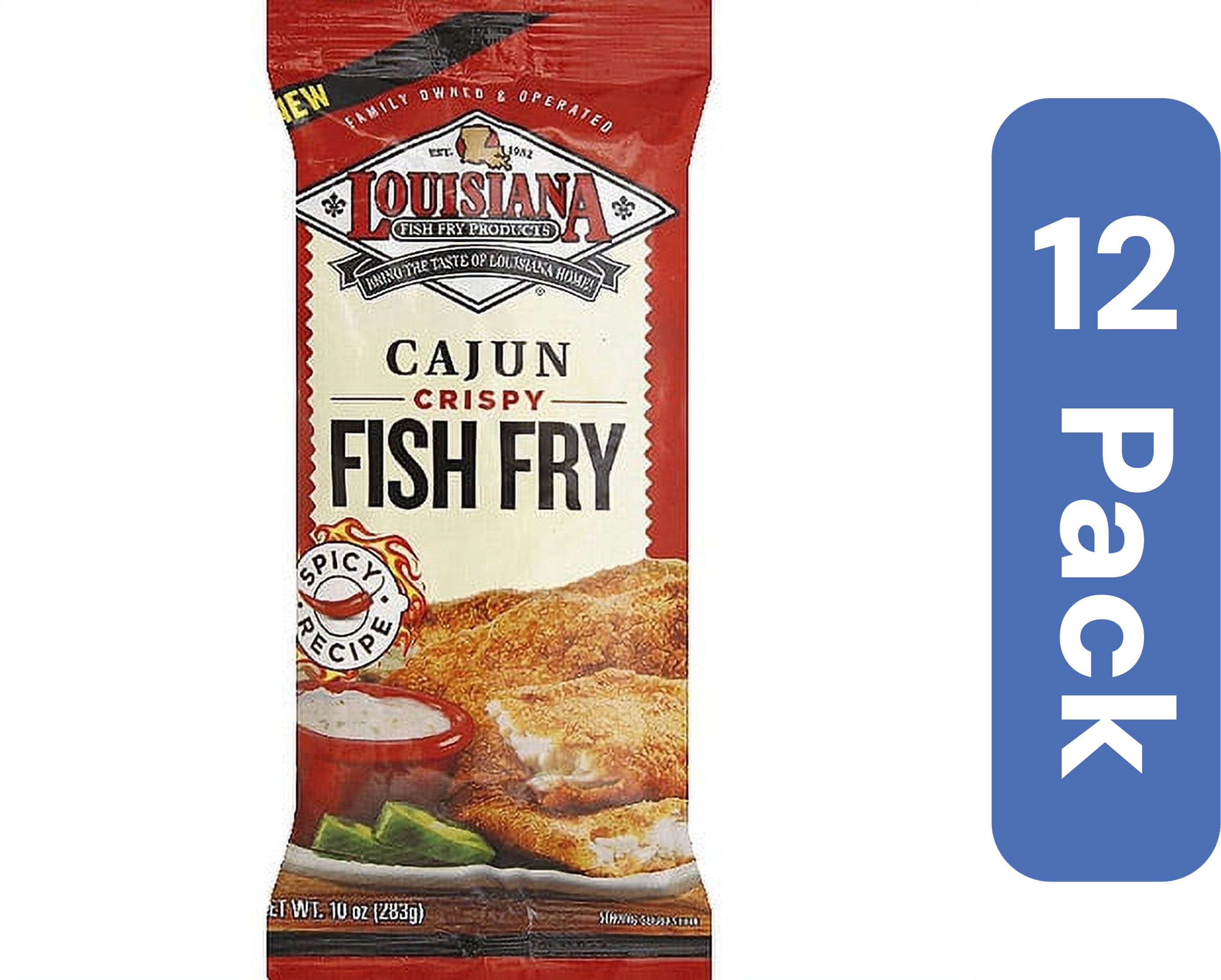 Louisiana Fish Fry Products Cajun Crispy Fish Fry, 10 oz, (Pack of 12 ...