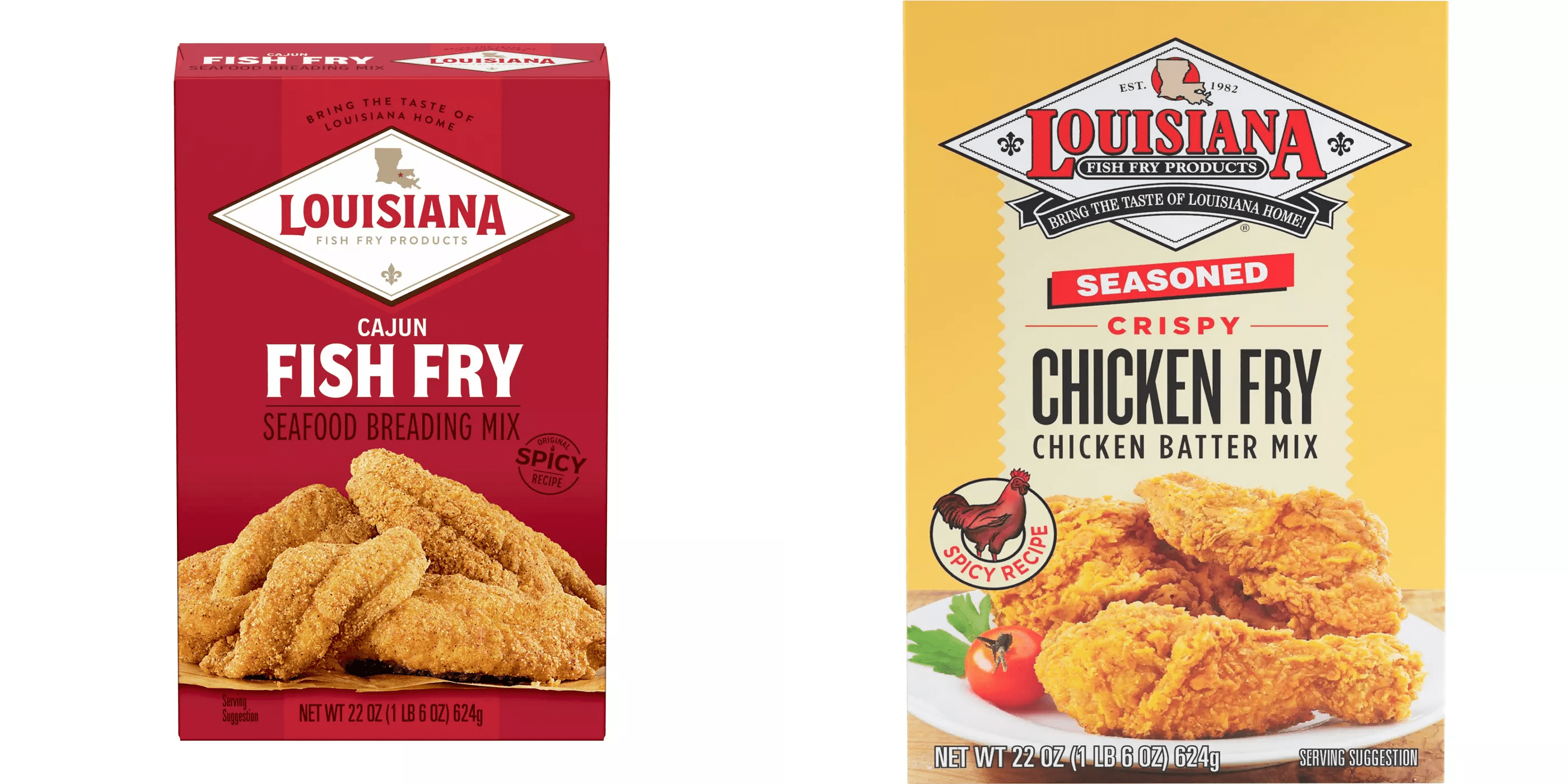 Louisiana Fish Fry Products Cajun Crispy Fish Fry Seafood Breading Mix ...