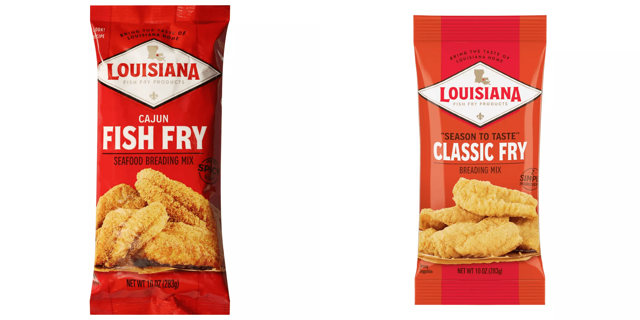 Louisiana Fish Fry Products Crispy Cajun Fish Fry, 10 oz&Louisiana Fish ...