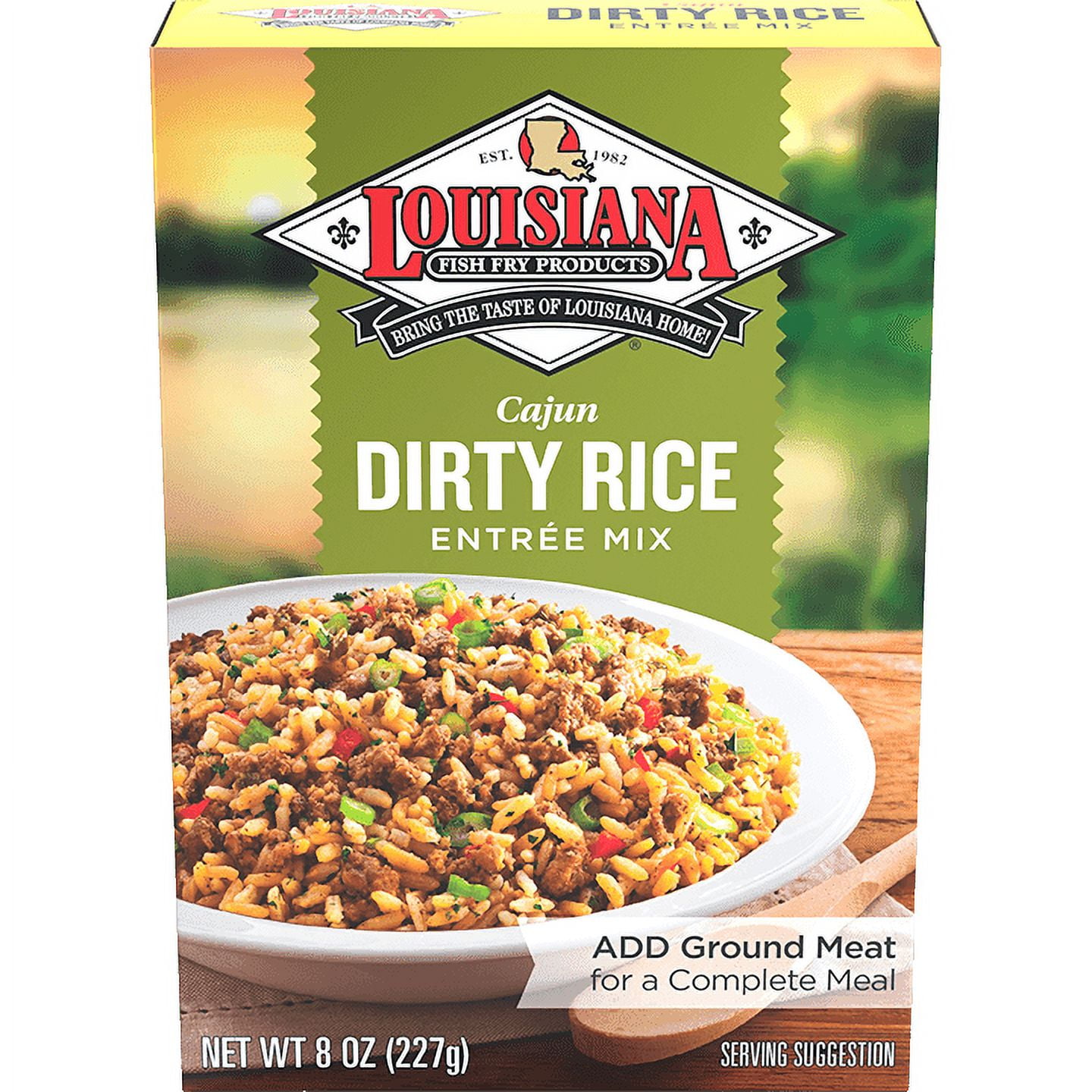 Louisiana Fish Fry Products - Dirty Rice Mix, 8 OZ Box, Cajun Tradition ...