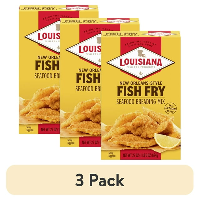 (3 pack) Louisiana Fish Fry Products New Orleans Style Fish Fry Crispy ...