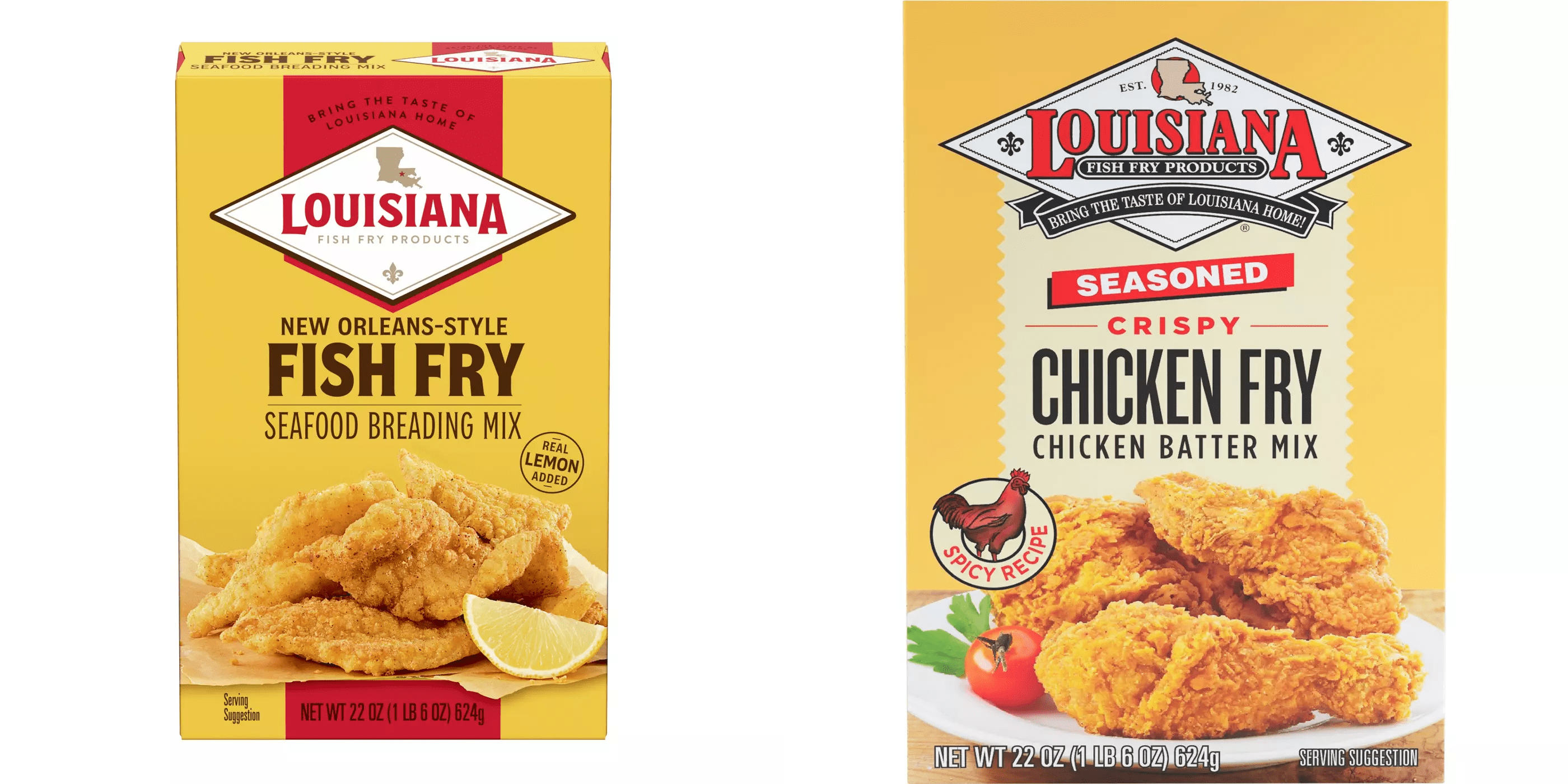 Louisiana Fish Fry Products New Orleans Style Fish Fry with Lemon, 22 ...