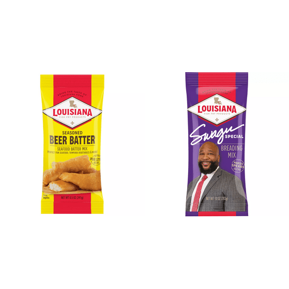 Louisiana Fish Fry Products Seasoned Beer Batter Mix, 8.5 oz&Louisiana ...
