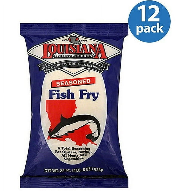 Louisiana Fish Fry Products Seasoned Fish Fry Mix, 22 oz, (Pack of 12 ...
