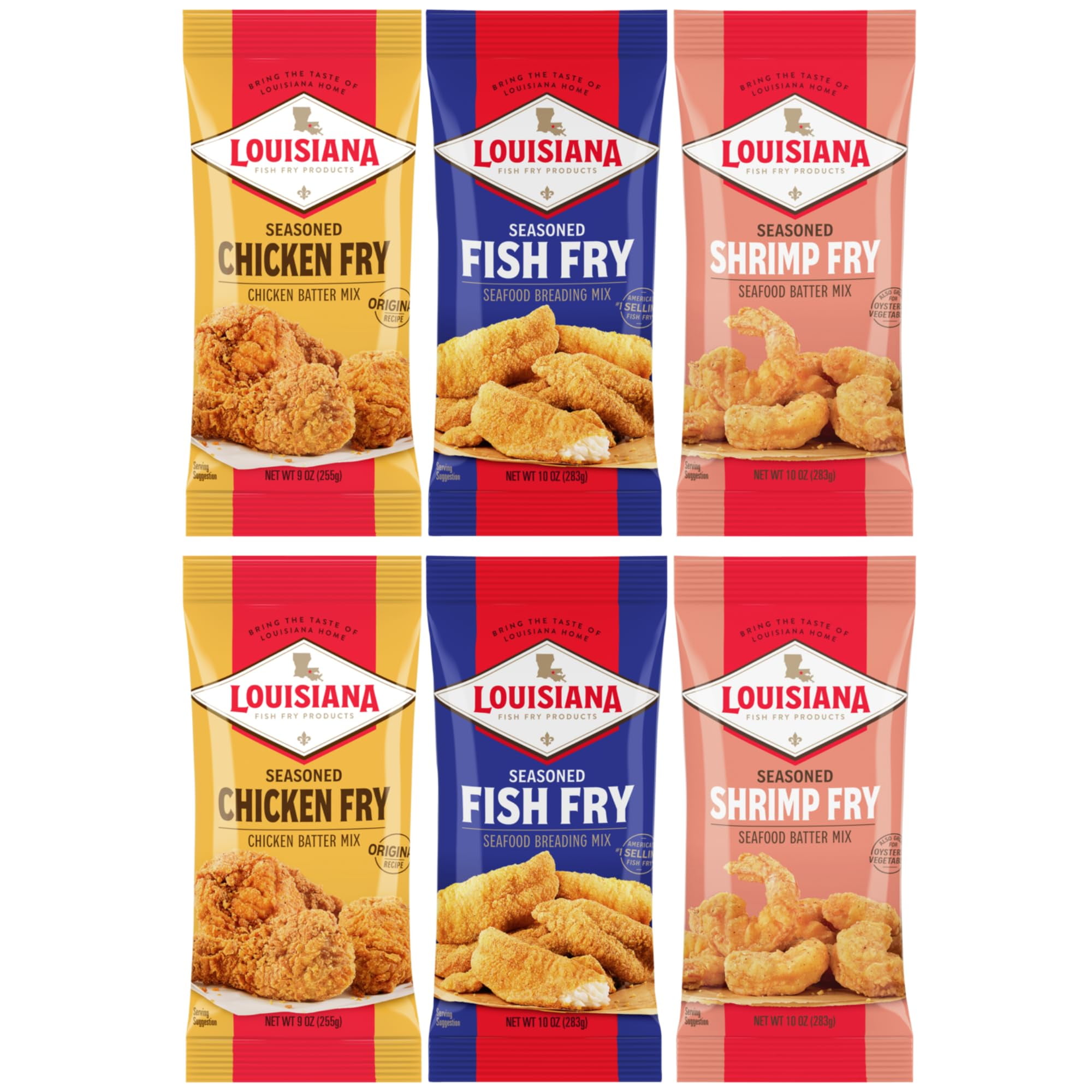 Louisiana Fish Fry Products Seasoned HYZ01 Fry Variety Mix - 2 of Each ...