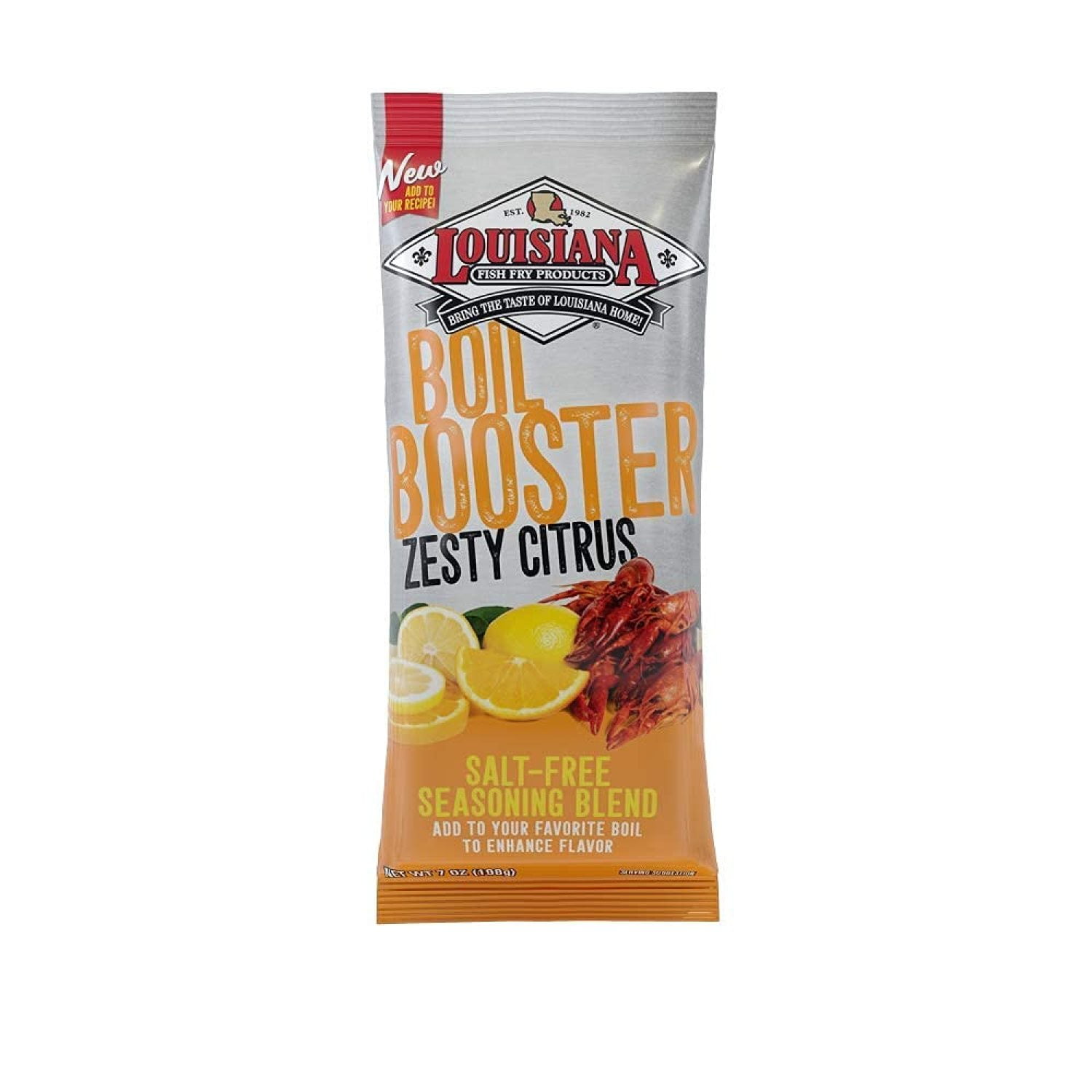 Louisiana Fish Fry, Zesty Citrus Boil Booster, 7 oz (Pack of 4 ...