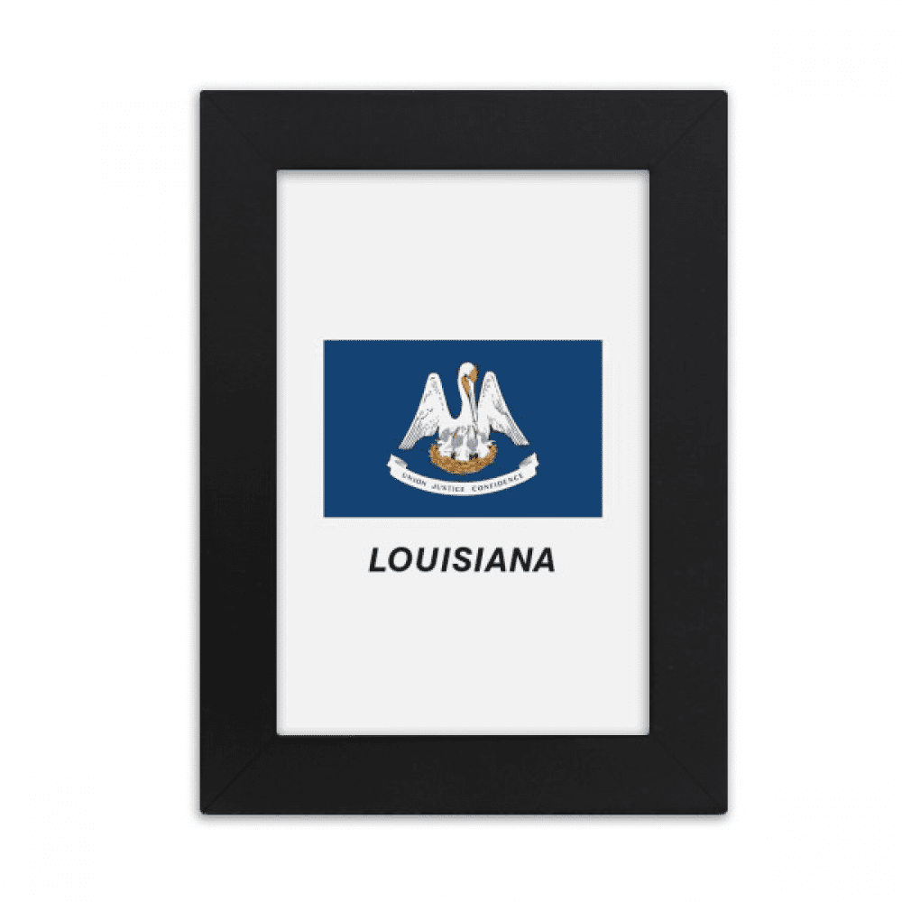 Louisiana Flag Contour Art Deco Fashion Desktop Photo Frame Picture ...