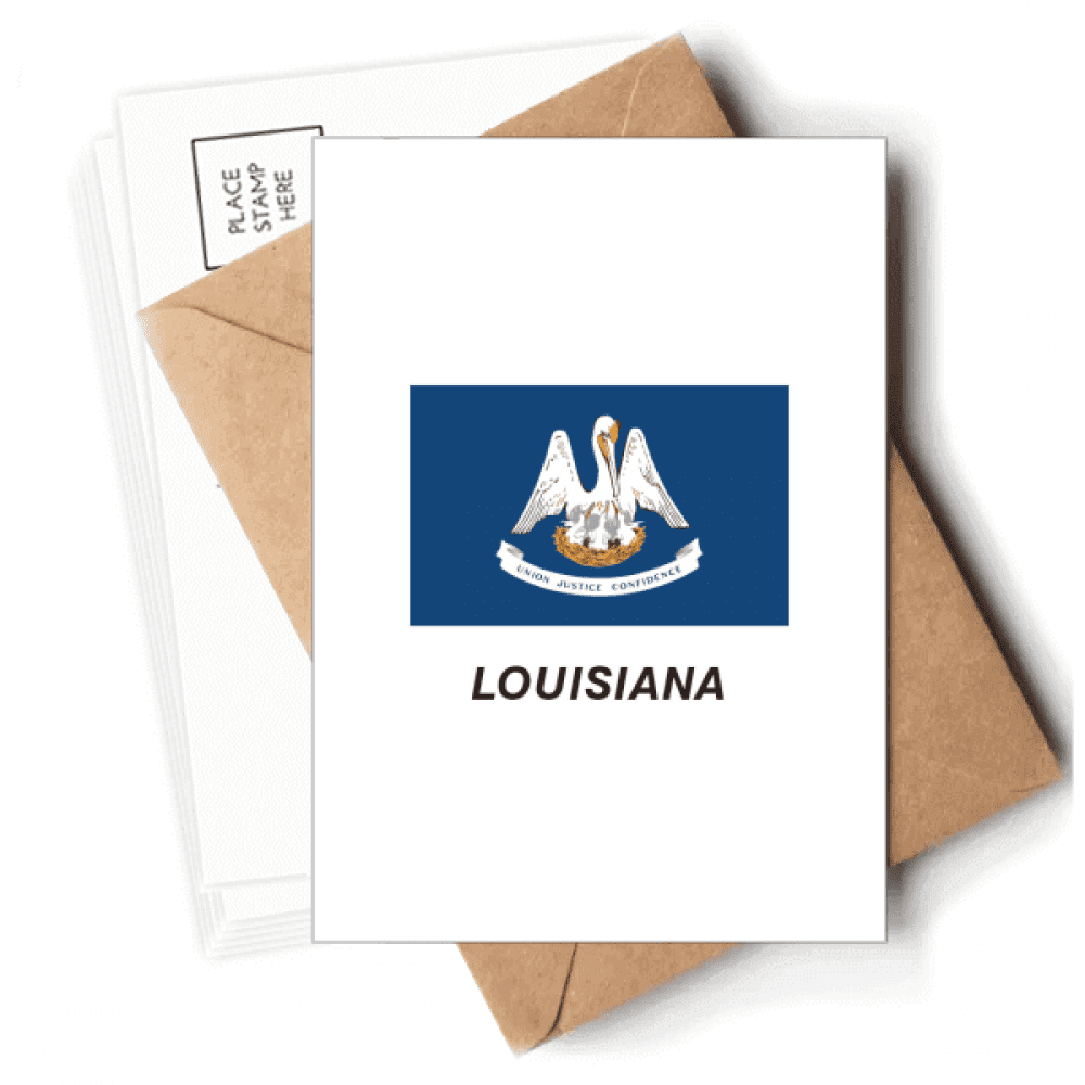 Louisiana Flag Contour Art Deco Fashion Postcards Envelopes Blank Note Cards Mailing - Walmart.com