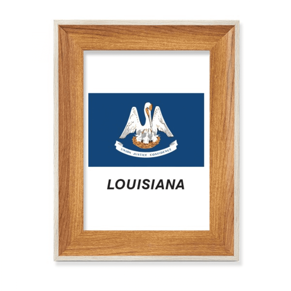 Louisiana Flag Contour Desktop Wooden Photo Frame Display Picture Art ...