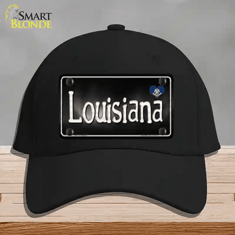 Louisiana Flag Script Novelty License Plate Hat Cotton Black - Walmart.com