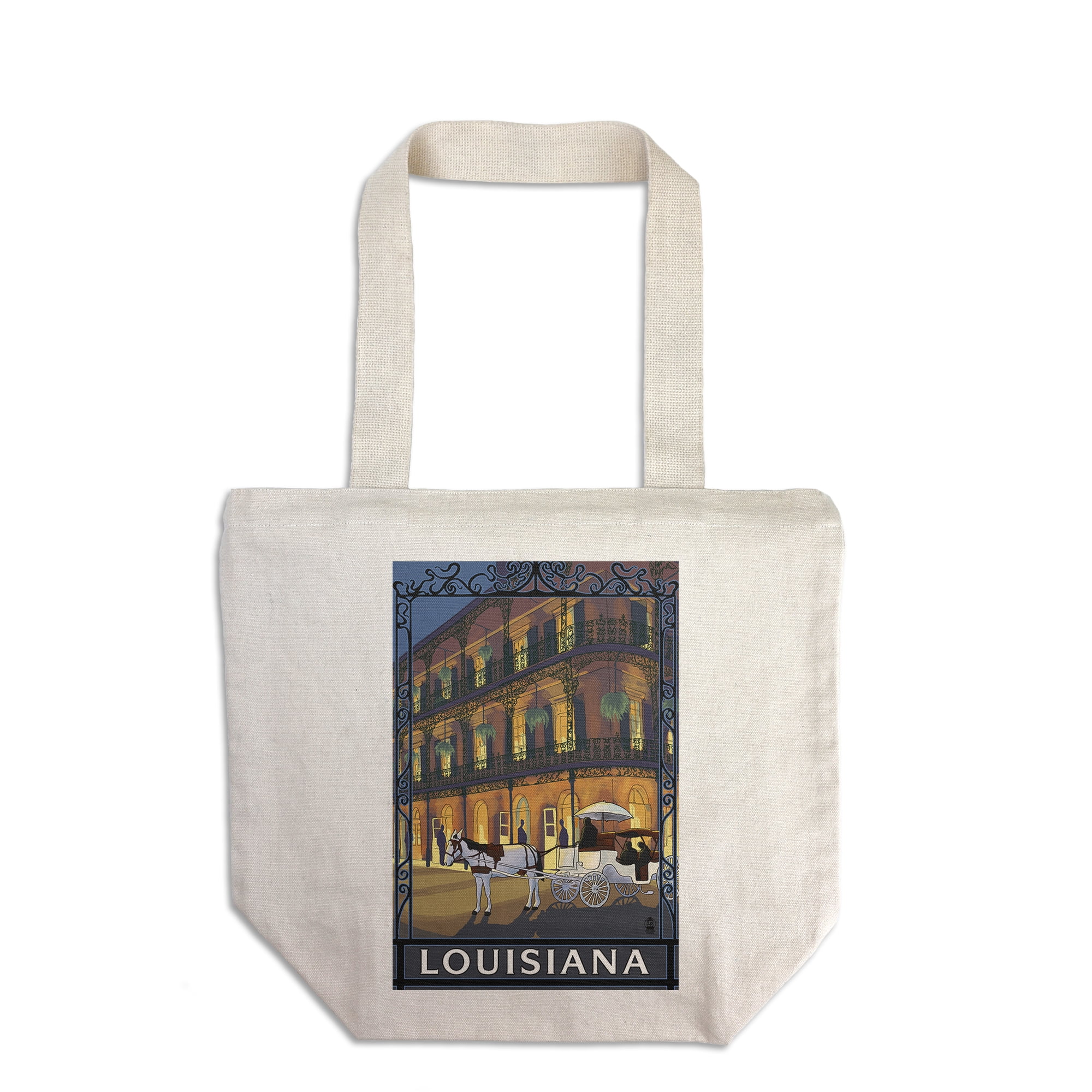 Louisiana, French Quarter (100% Cotton Canvas Reusable Tote Bag ...