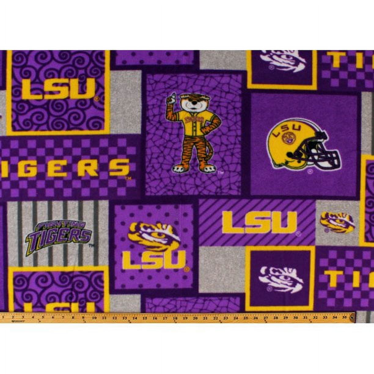 Fabrique Innovations Louisiana LSU College Patch Fleece Fabric, By The ...